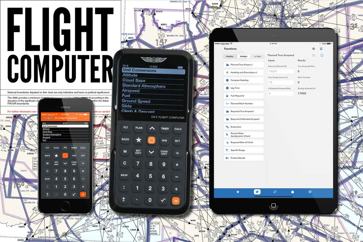 Flight Computer CX-3/E6B: due App per piloti a confronto